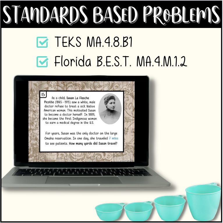 Converting Measurements related to Women's History Task Cards - TEKS 4 ...