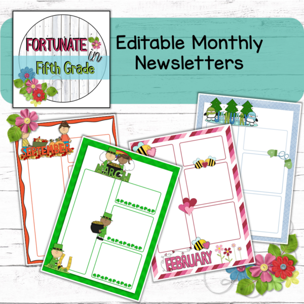 Editable Monthly Newsletter Templates - Bundle - Made By Teachers