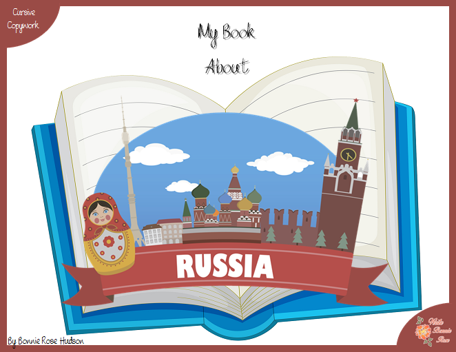 My Book About Russia with Cursive Copywork | Made By Teachers