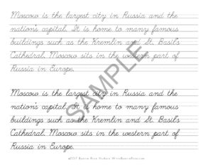 My Book About Russia with Cursive Copywork | Made By Teachers