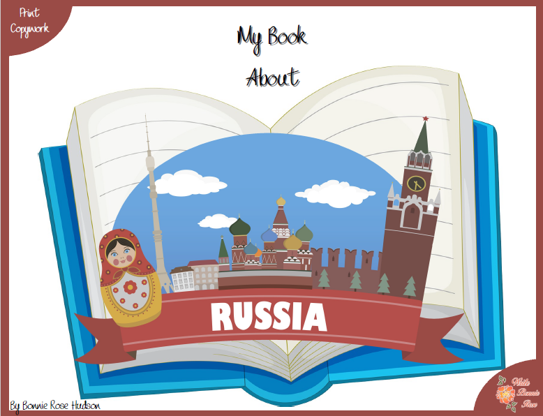 My Book About Russia with Print Copywork | Made By Teachers