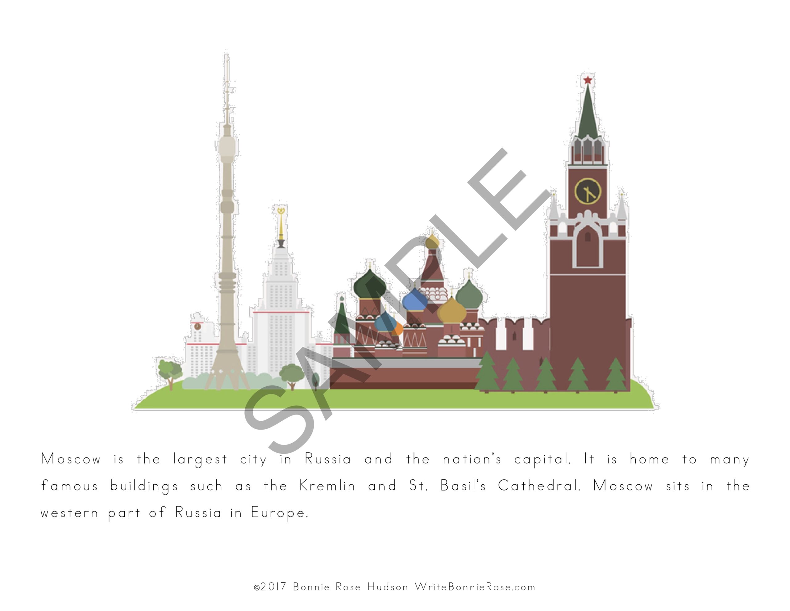 My Book About Russia with Print Copywork | Made By Teachers