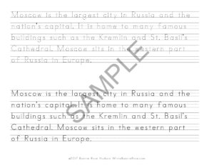 My Book About Russia with Print Copywork | Made By Teachers