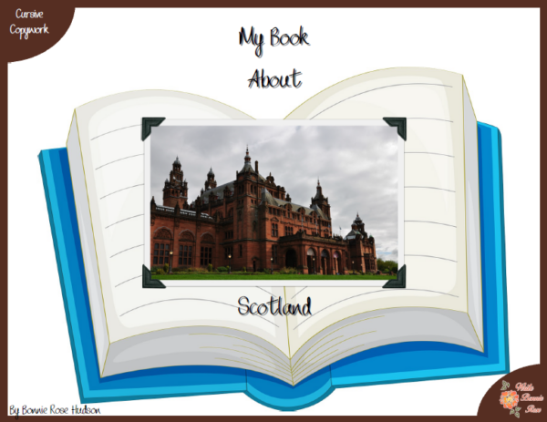 My Book About Scotland with Cursive Copywork | Made By Teachers
