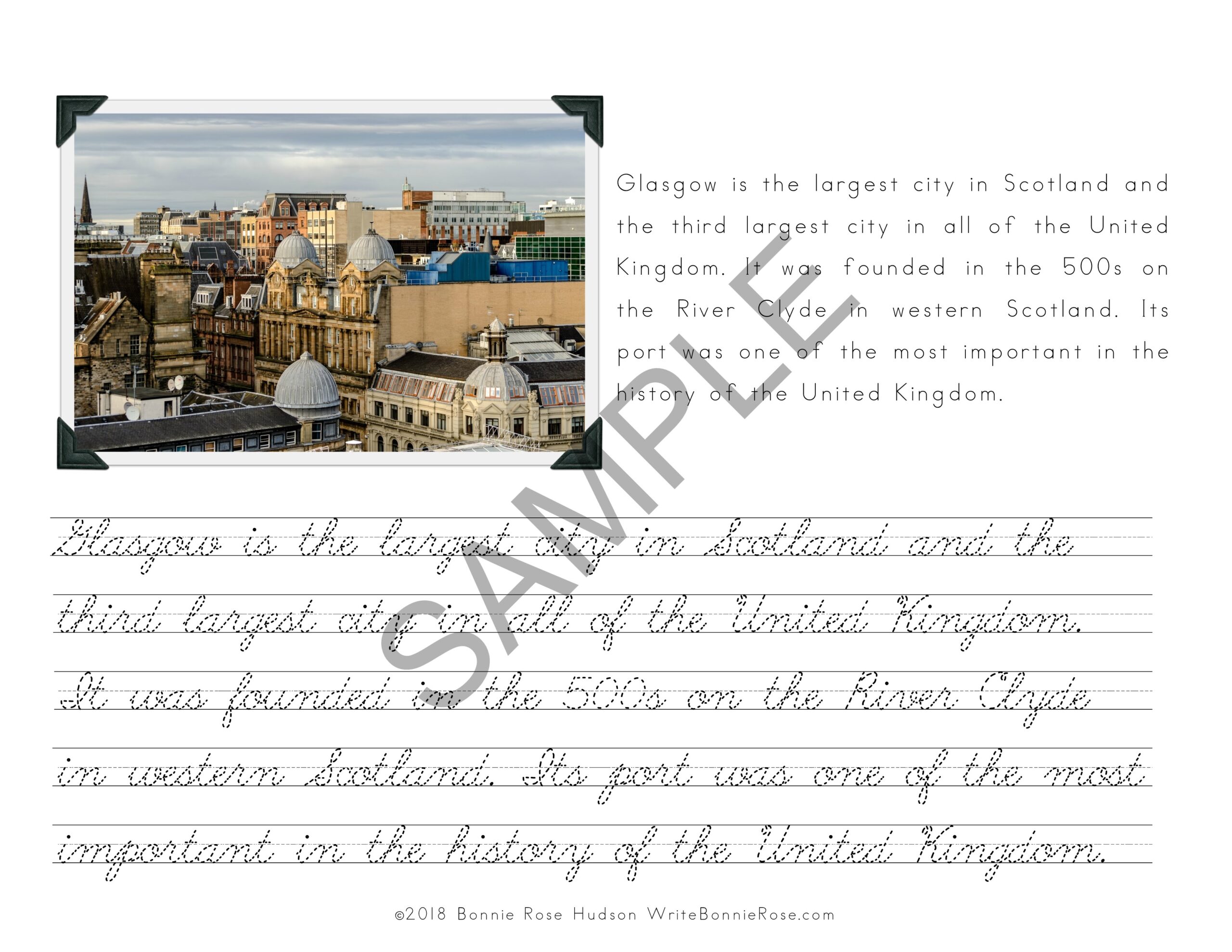 My Book About Scotland with Cursive Copywork | Made By Teachers