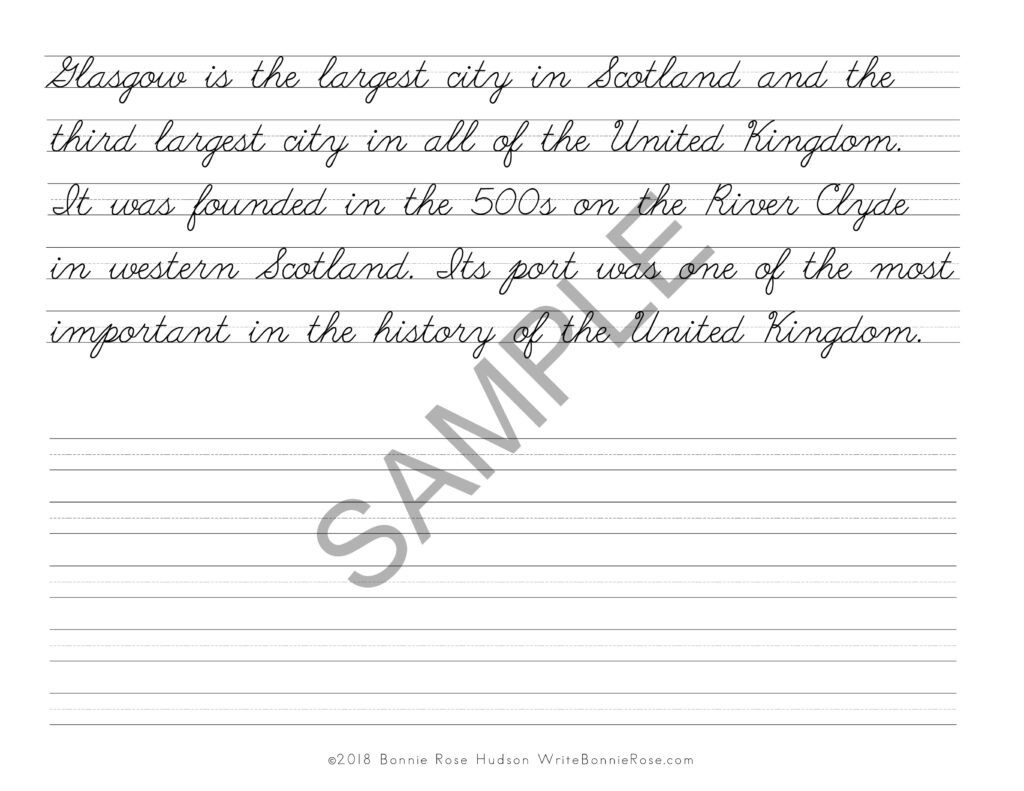 My Book About Scotland with Cursive Copywork | Made By Teachers