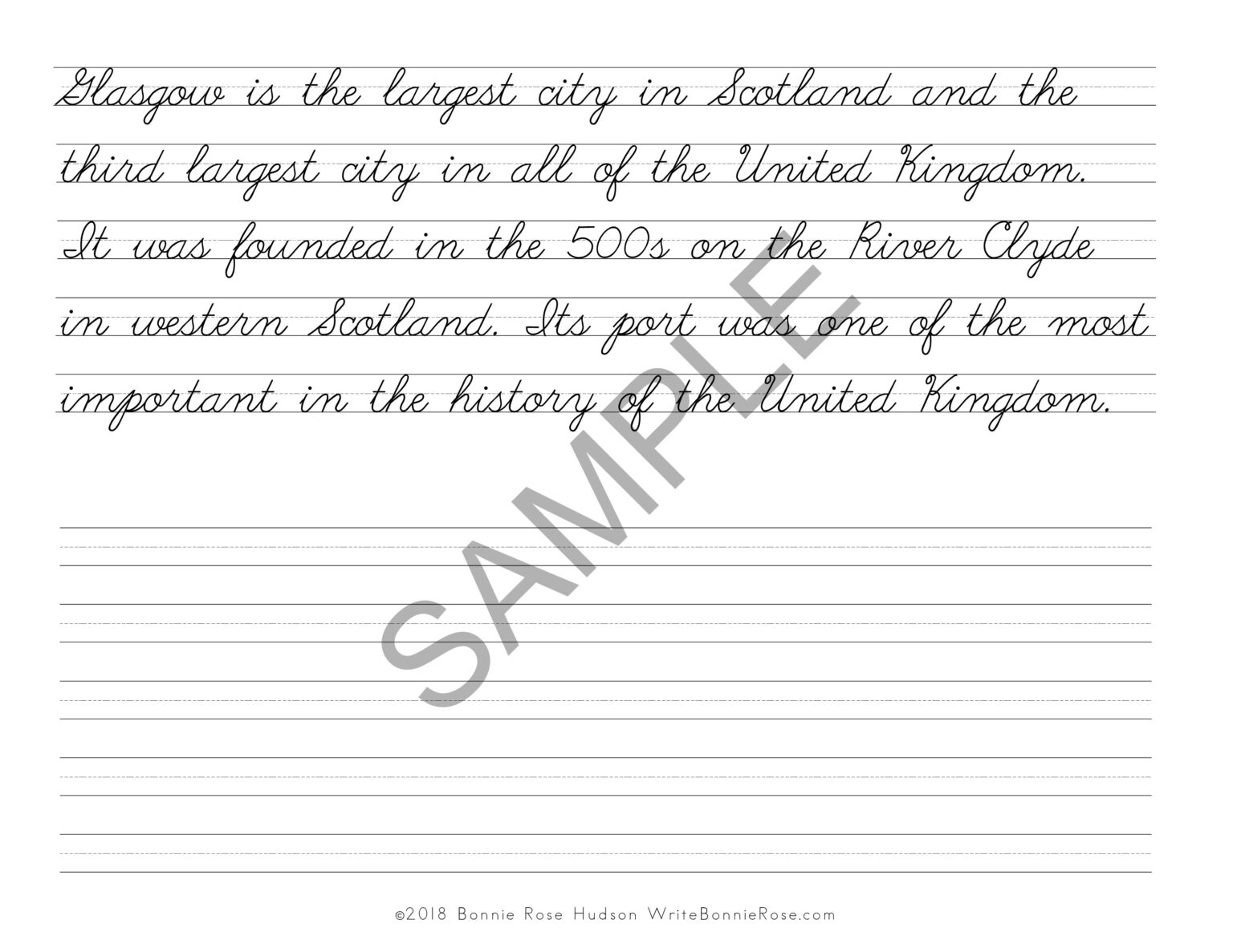 My Book About Scotland with Cursive Copywork | Made By Teachers