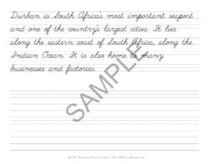 My Book About South Africa with Cursive Copywork | Made By Teachers