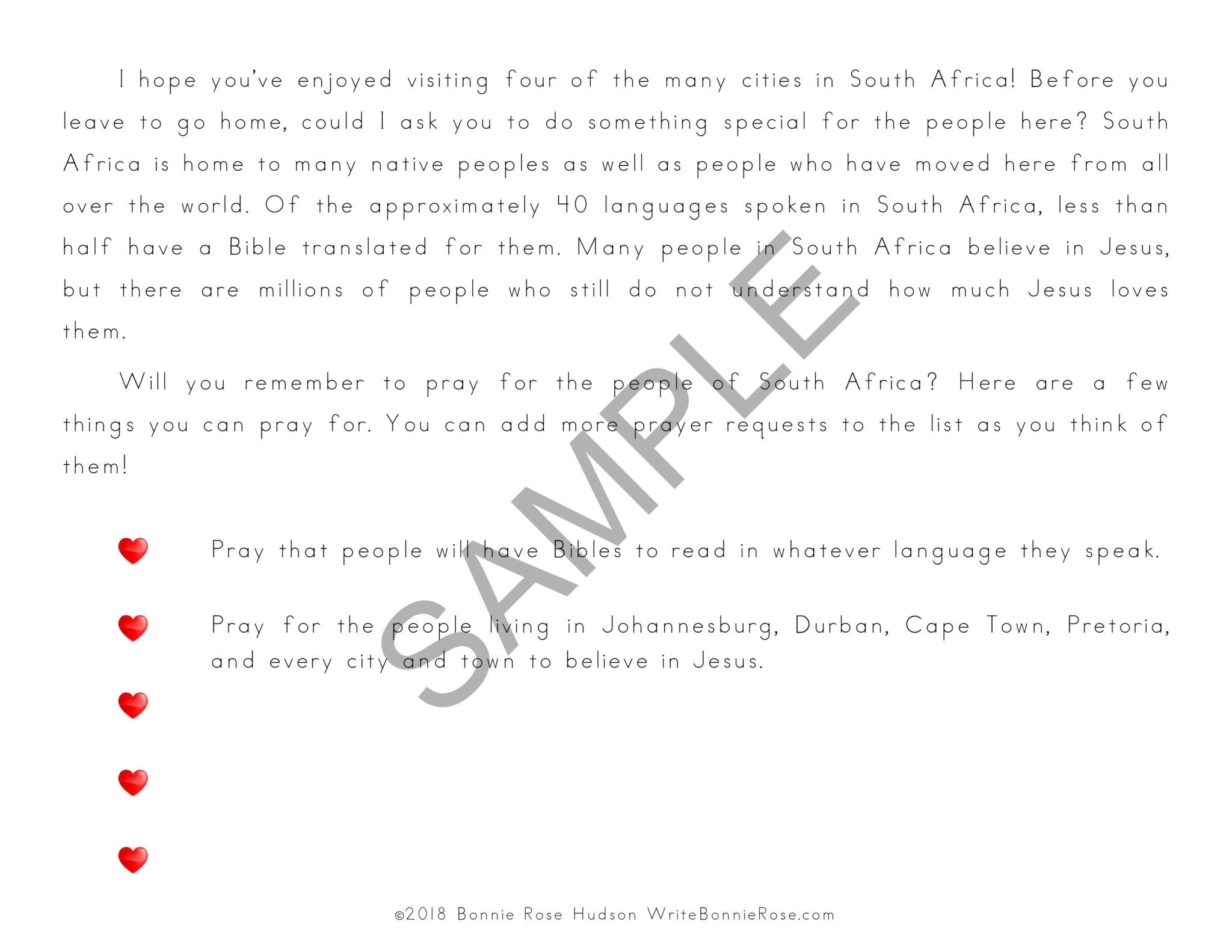 My Book About South Africa with Cursive Copywork | Made By Teachers