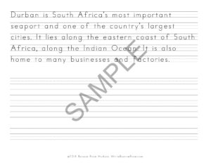 My Book About South Africa with Print Copywork | Made By Teachers