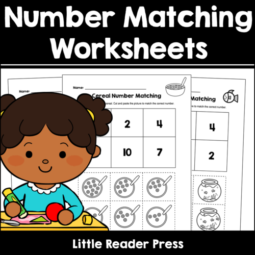 Number Matching Cut and Paste Worksheets | Made By Teachers