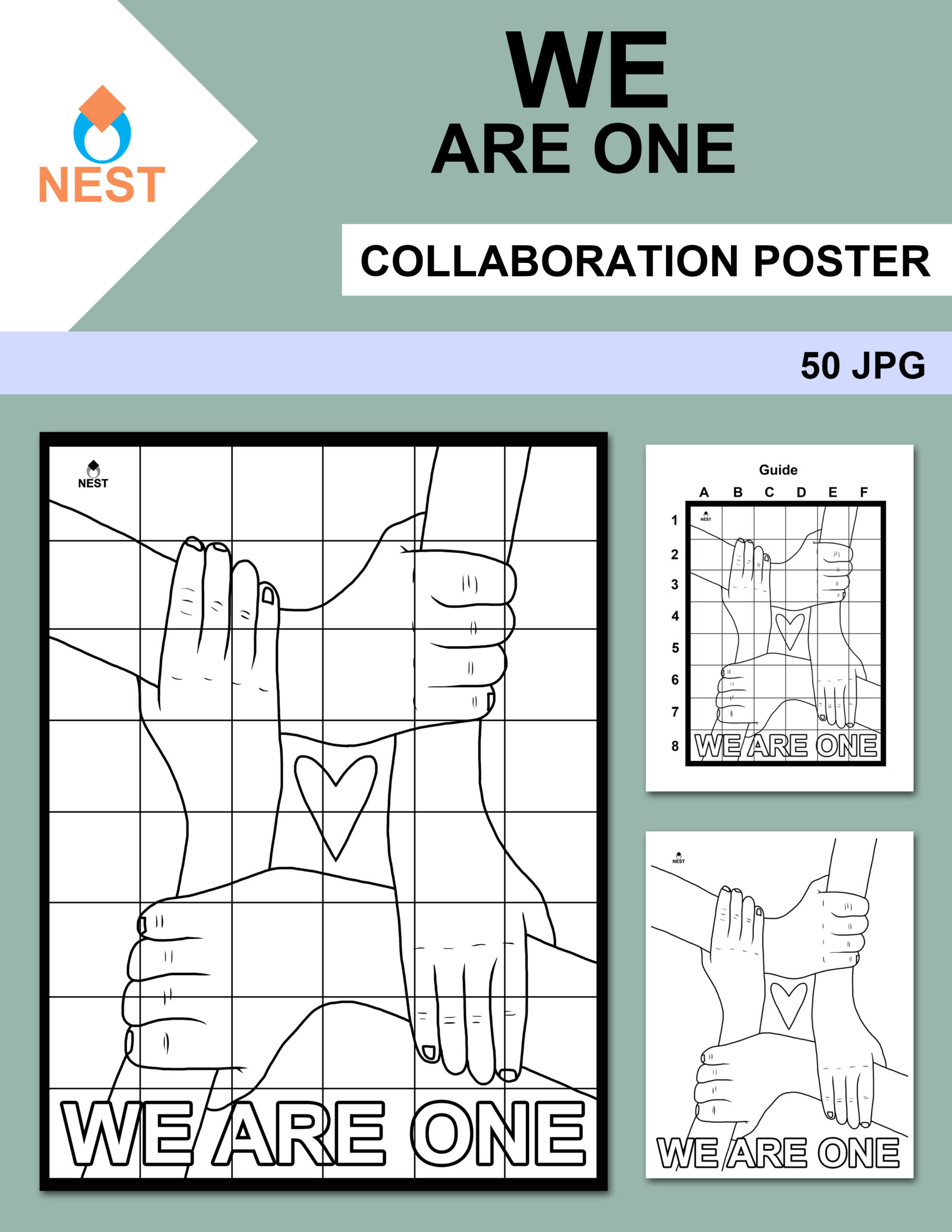 We Are One Collaboration Poster | Inclusion & Diversity Activity | Made ...