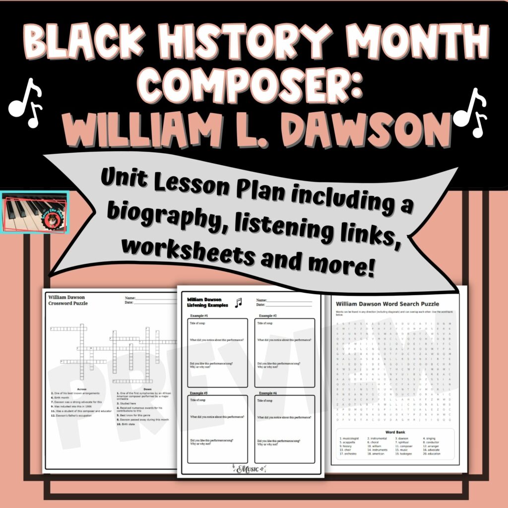 William Dawson, American Composer/Arranger- Unit Lesson- Black History ...