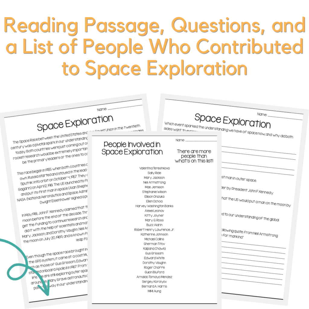 Space Race NASA 2-for-1 Biography Project | Made By Teachers