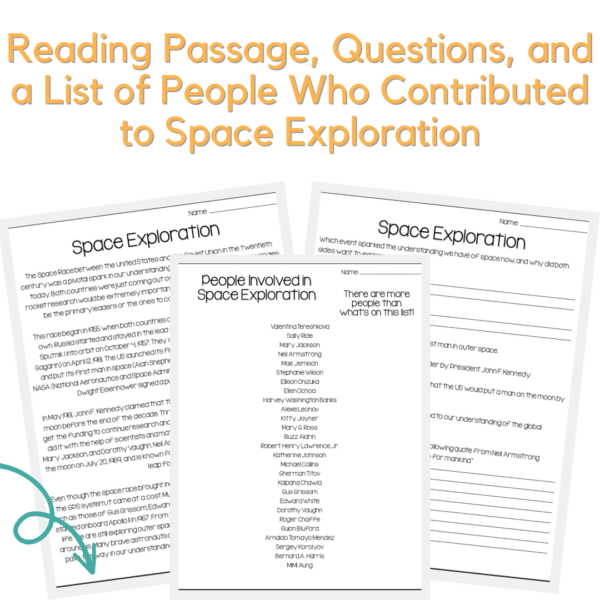 Space Race NASA 2-for-1 Biography Project | Made By Teachers