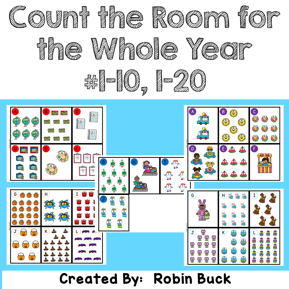 Count the Room for the Whole Year, #1-10, 1-20 | Made By Teachers