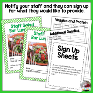 Staff Morale | Potluck Salad Bar Luncheon | Made By Teachers