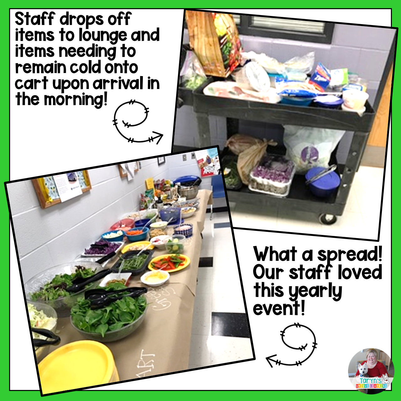 Staff Morale | Potluck Salad Bar Luncheon | Made By Teachers