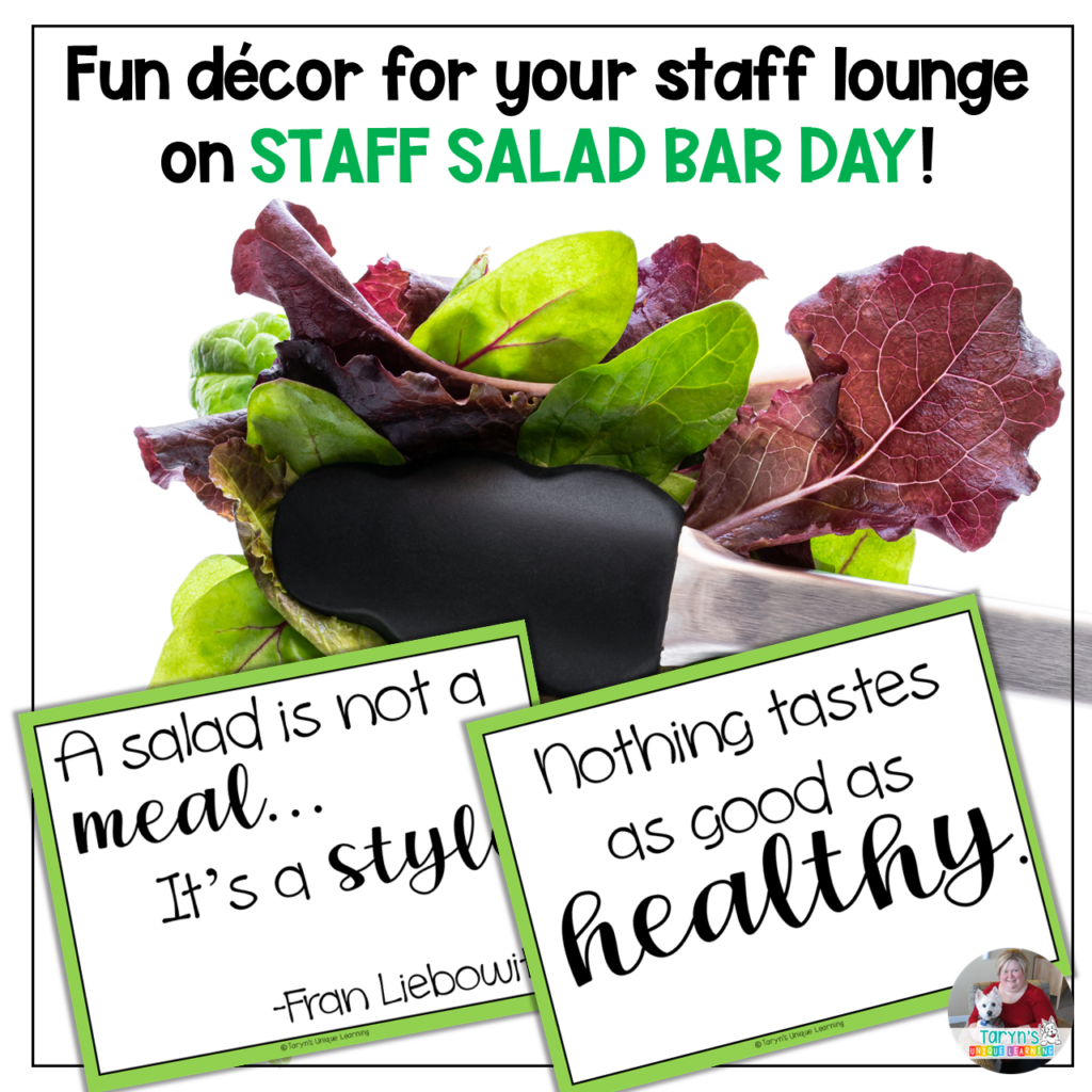Staff Morale | Potluck Salad Bar Luncheon | Made By Teachers