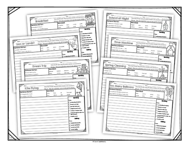 March Monthly Writing Journal with Spring Writing Prompts | Made By ...