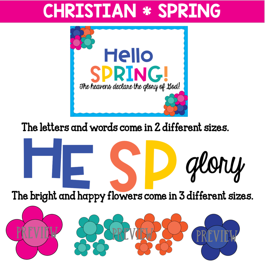 Christian Spring Bulletin Board: Glory of God | Made By Teachers