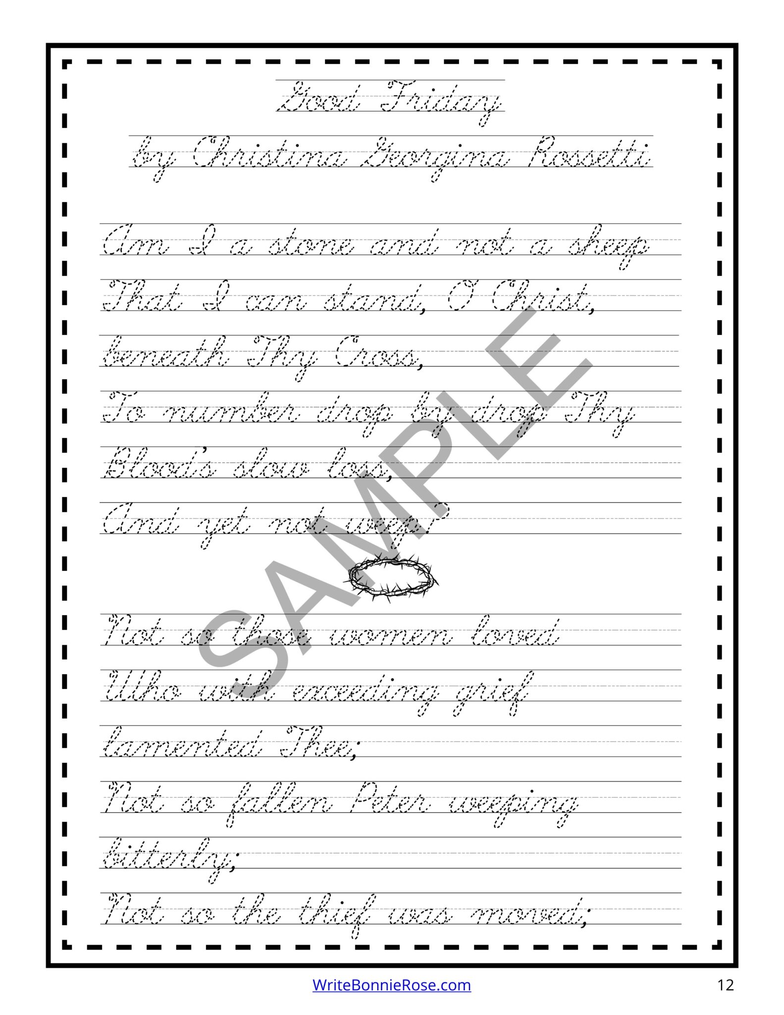 Good Friday Poetry Analysis and Cursive Copywork | Made By Teachers