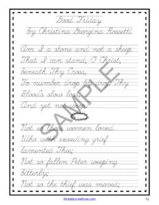 Good Friday Poetry Analysis and Cursive Copywork | Made By Teachers