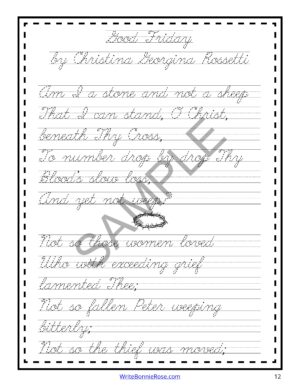 Good Friday Poetry Analysis and Cursive Copywork | Made By Teachers