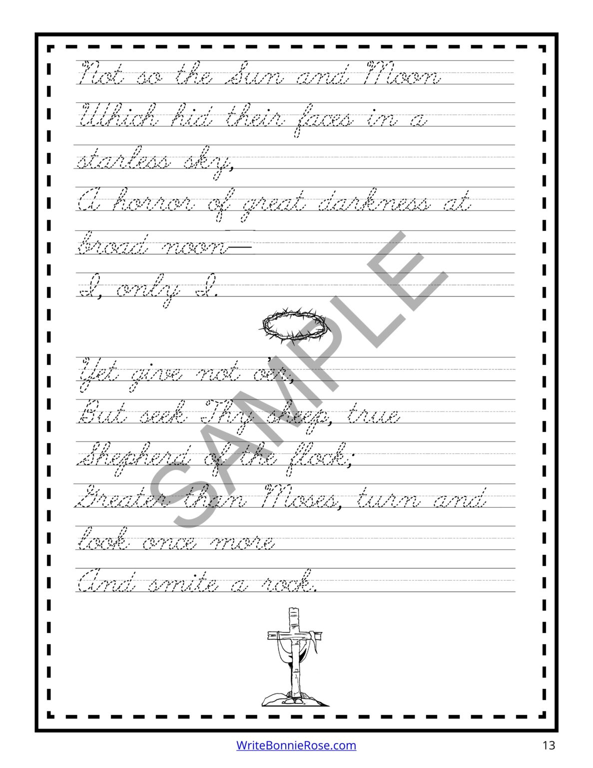 Good Friday Poetry Analysis and Cursive Copywork | Made By Teachers