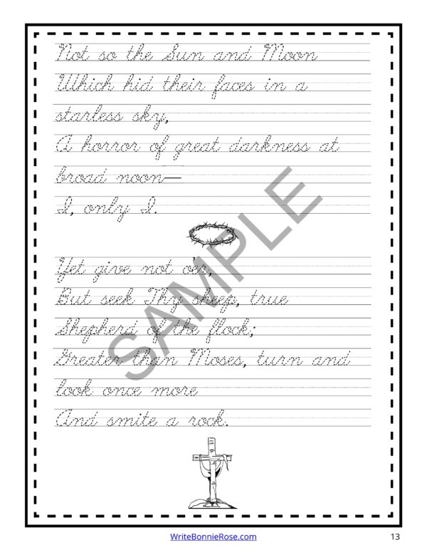 Good Friday Poetry Analysis and Cursive Copywork | Made By Teachers