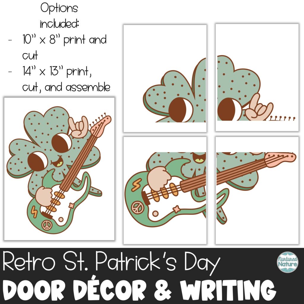 St Patricks Day Door Decor with Name Tags - Editable Spring Bulletin ...