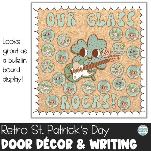 St Patricks Day Door Decor with Name Tags - Editable Spring Bulletin ...