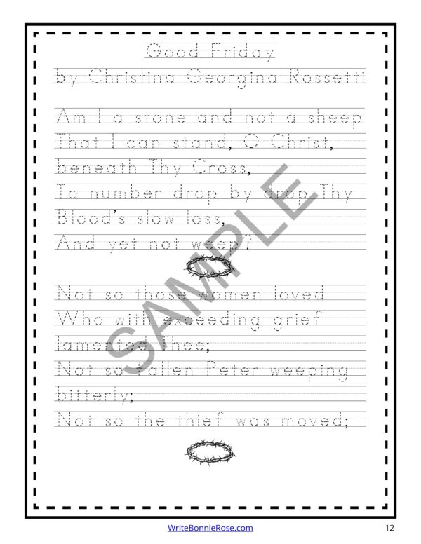 Good Friday Poetry Analysis and Print Copywork | Made By Teachers