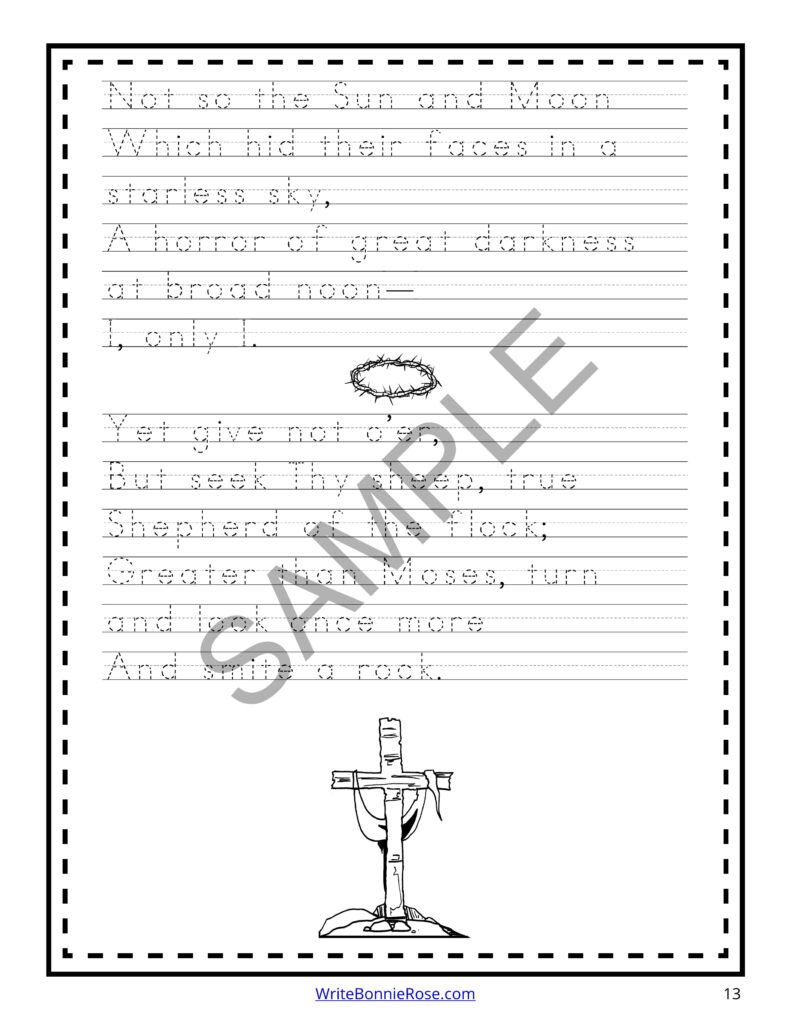 Good Friday Poetry Analysis and Print Copywork | Made By Teachers
