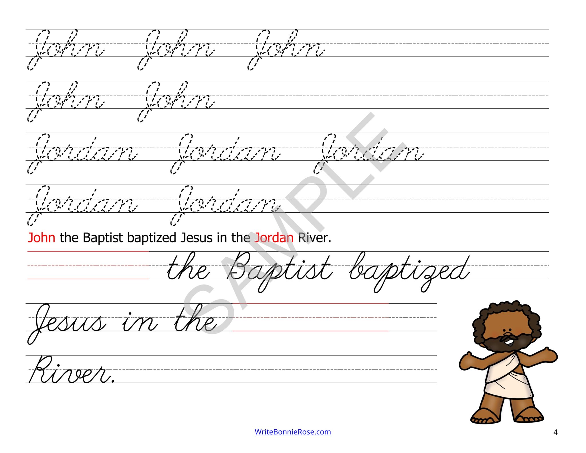 Handwriting Practice with New Testament Men of the Bible: Cursive ...