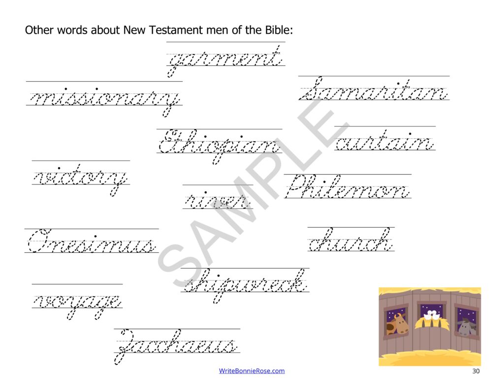 Handwriting Practice with New Testament Men of the Bible: Cursive ...