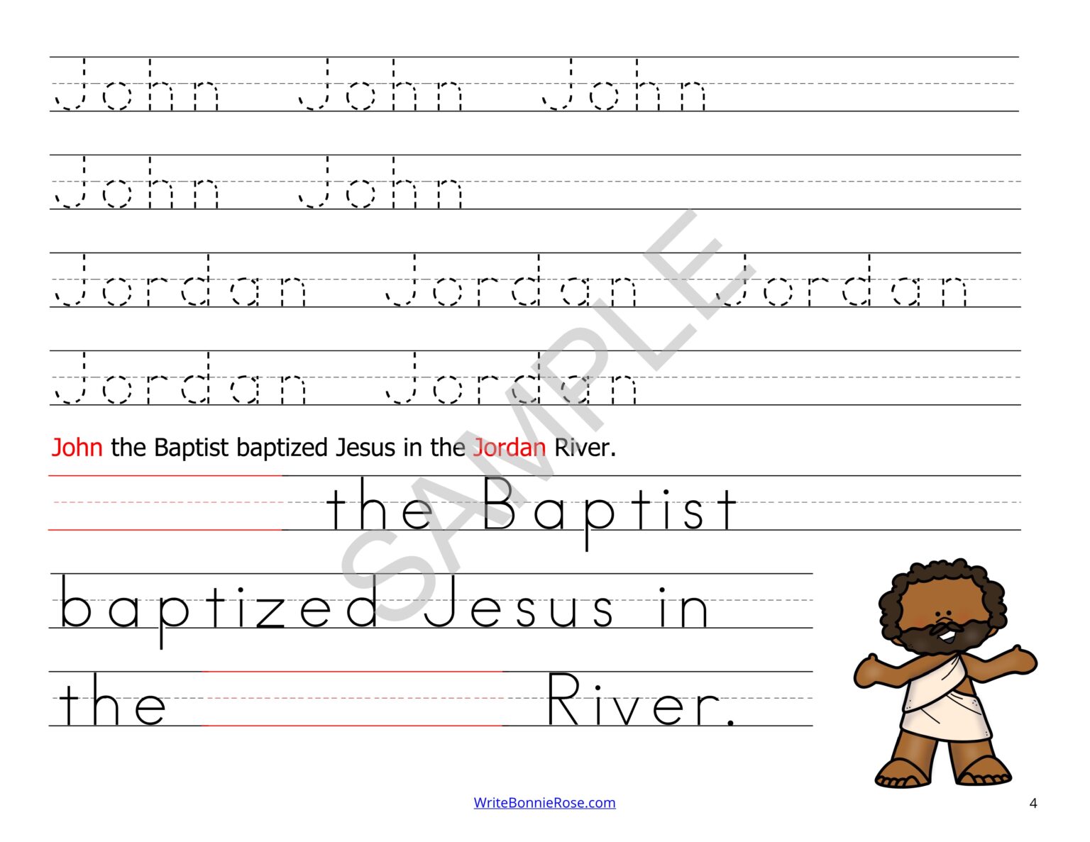 Handwriting Practice with New Testament Men of the Bible: Print | Made ...