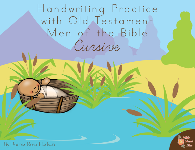 Handwriting Practice with Old Testament Men of the Bible: Cursive ...