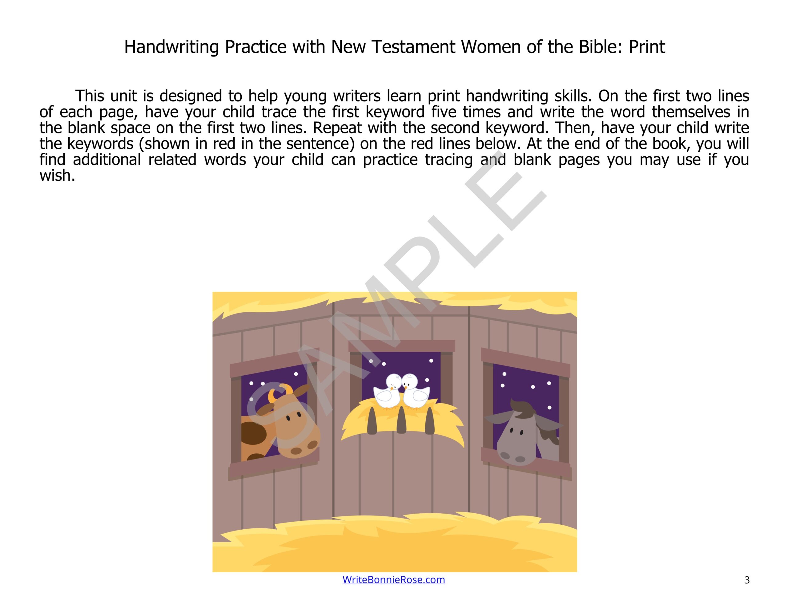 Handwriting Practice with New Testament Women of the Bible: Print ...