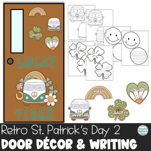 St Patricks Day Door Decor with Name Tags - Editable Spring Bulletin ...