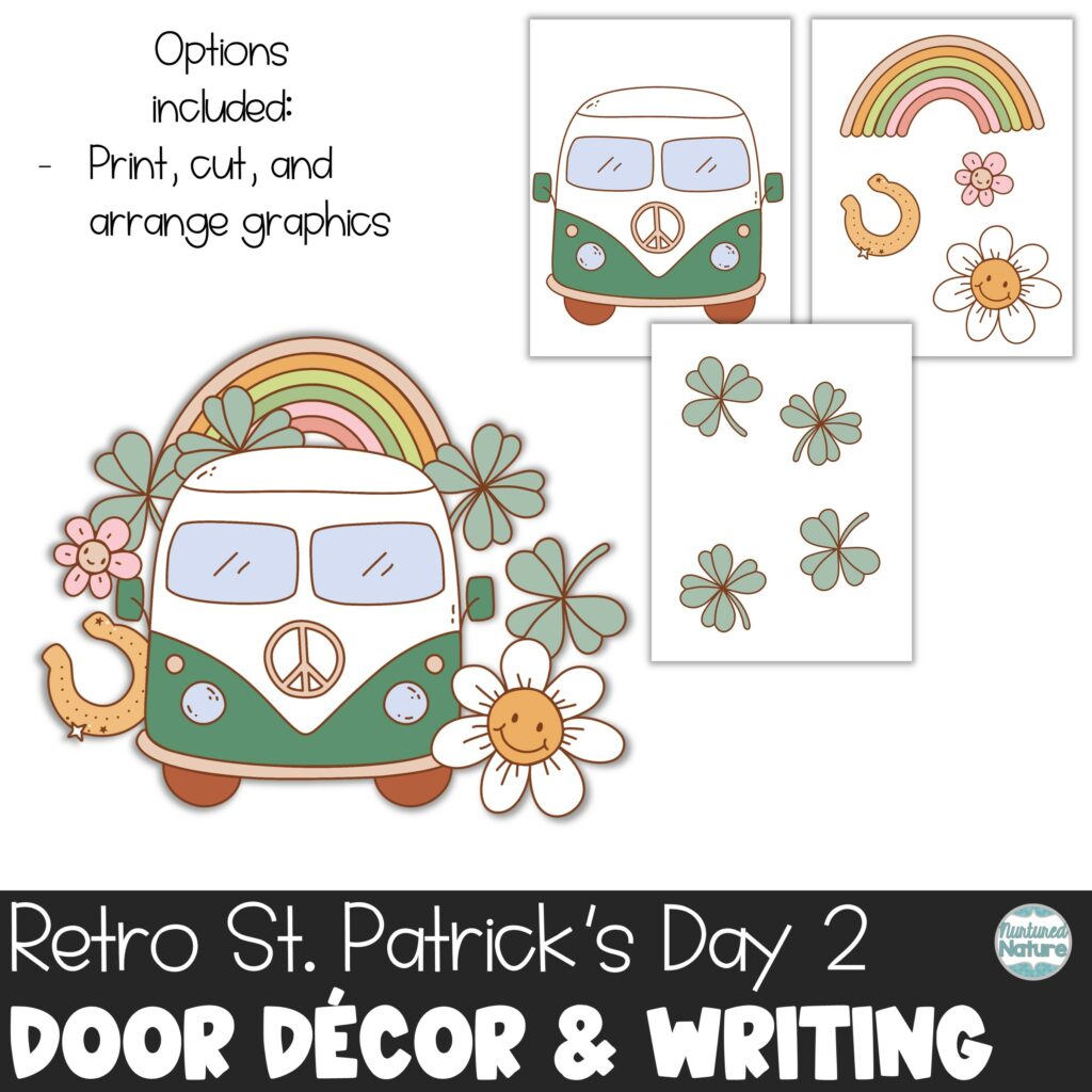 St Patricks Day Door Decor with Name Tags - Editable Spring Bulletin ...