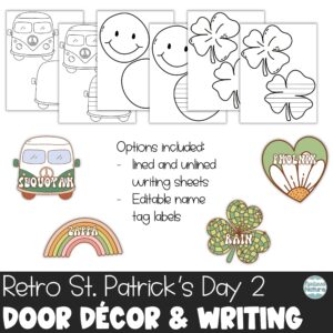 St Patricks Day Door Decor with Name Tags - Editable Spring Bulletin ...