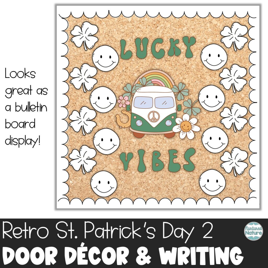 St Patricks Day Door Decor with Name Tags - Editable Spring Bulletin ...