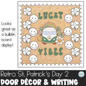 St Patricks Day Door Decor with Name Tags - Editable Spring Bulletin ...