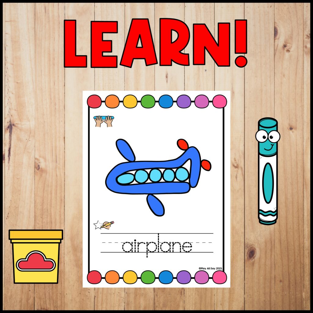 Transportation Play Dough Mats | Cars Trains Boats Planes Activities ...