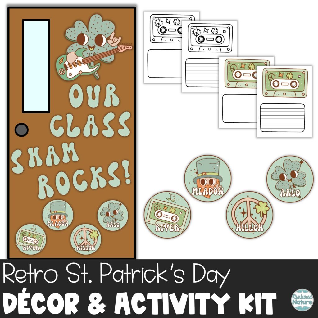 Retro St. Patrick’s Day Decor, Craft, and Activity Kit - Bulletin Board ...