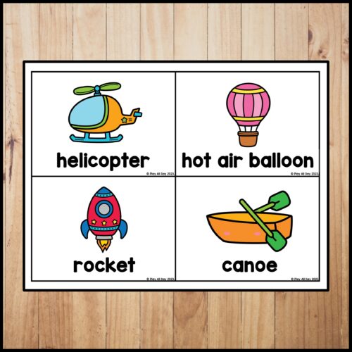 Transportation Vocabulary Cards | Transportation Word Wall Cards | Made ...