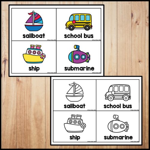 Transportation Vocabulary Cards | Transportation Word Wall Cards | Made ...