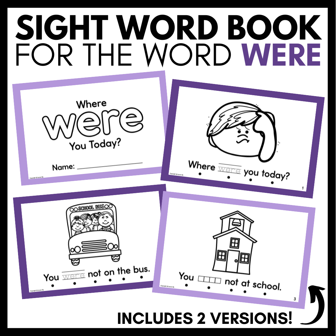 Sight Word Practice Book for Fry Sight Word WAS | Made By Teachers