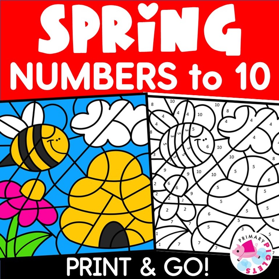 Spring Pictures To Color By Number